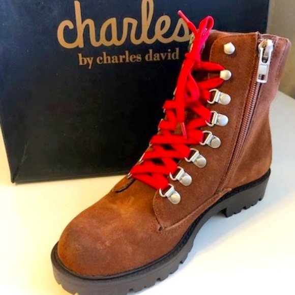 Charles David | Shoes | Nwt Charles David Rocky Camel Suede Red Lace ...